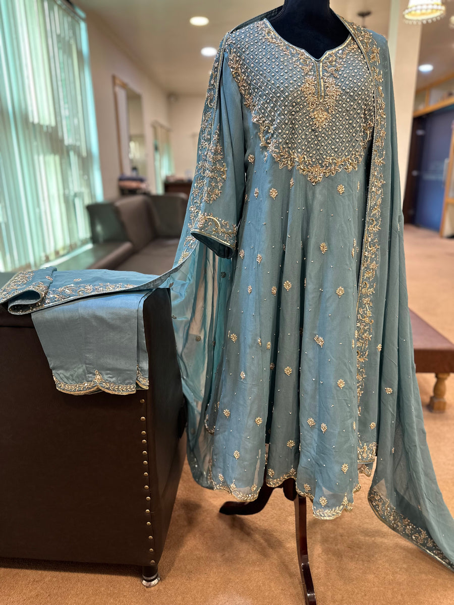 Handwork kali dress 3 piece – Pastau